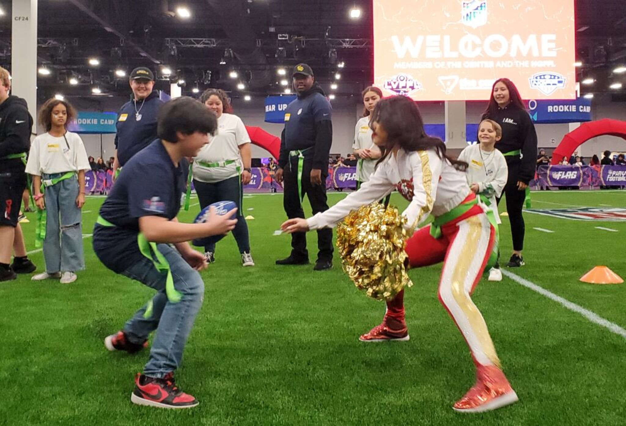 The NFL hosted LGBTQ youth at a Super Bowl flag football clinic - Outsports