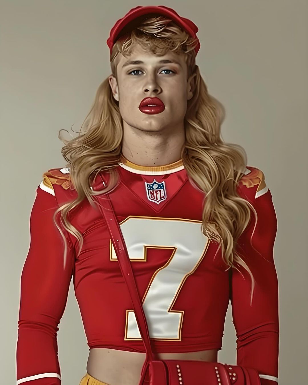 A RuPaul fan put Harrison Butker in housewife and Handmaid drag- Outsports