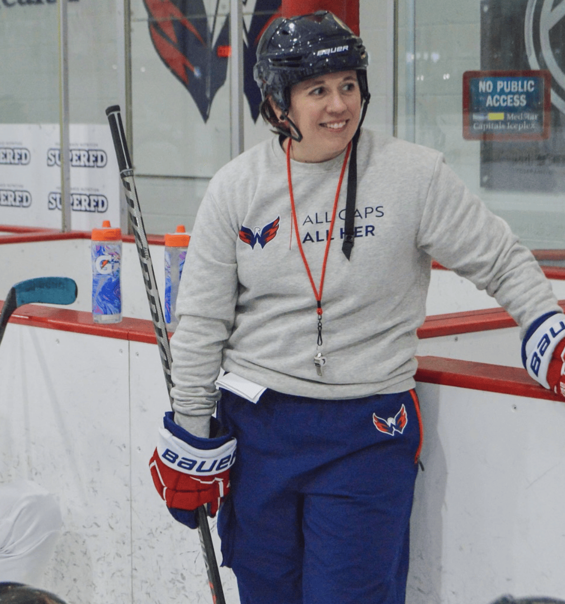 Capitals coach brought Pride to NHL's first female face-off - Outsports
